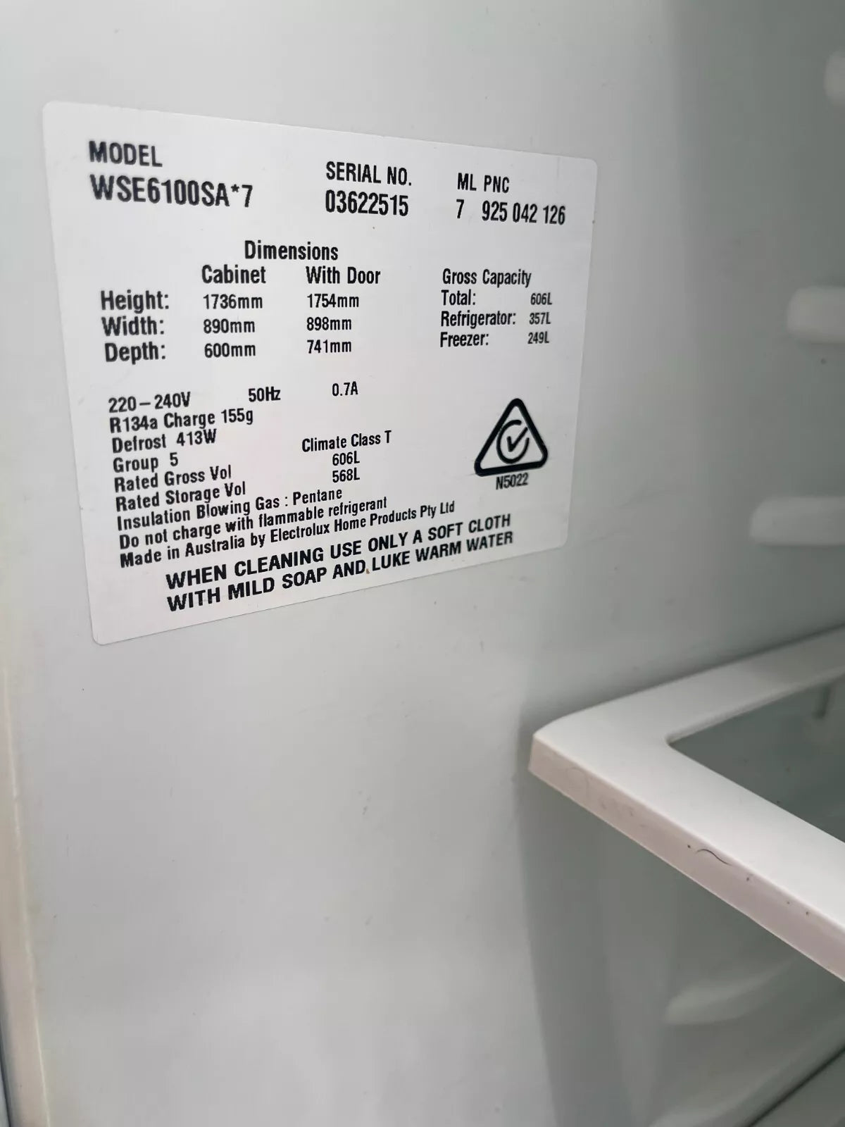 Westinghouse WSE6100SA*7 Fridge Freezer Parts – FridgeParts.com